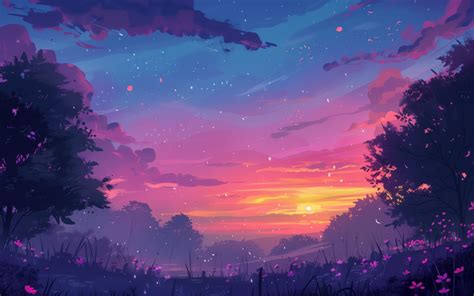 1920x1200 Resolution Dreamy Hd Anime Landscape 1200p Wallpaper