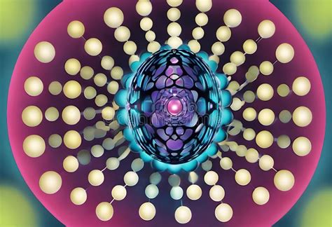 Abstract Molecular Structure With Vibrant Central Core Stock Illustration Illustration Of