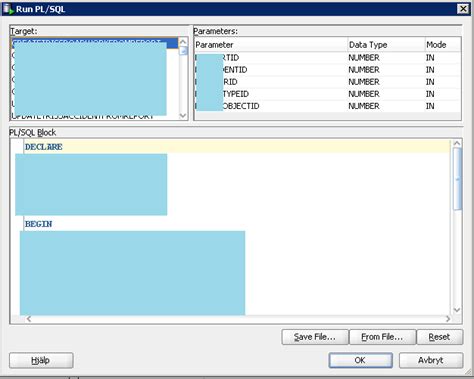 Oracle Database How Am I Supposed To Specify Input Variables Running A Procedure In