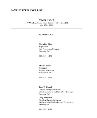 10 Reference List Templates Word Excel Pdf Templates Apa 7th