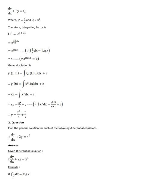 Rs Aggarwal Solutions For 12th Class Maths Chapter 21 Linear Differential Equations Indcareer