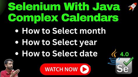 Selenium Complex Calendars Youtube