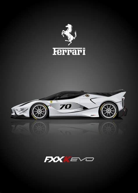Ferrari Fxx K Evo Poster Picture Metal Print Paint By Conceptual