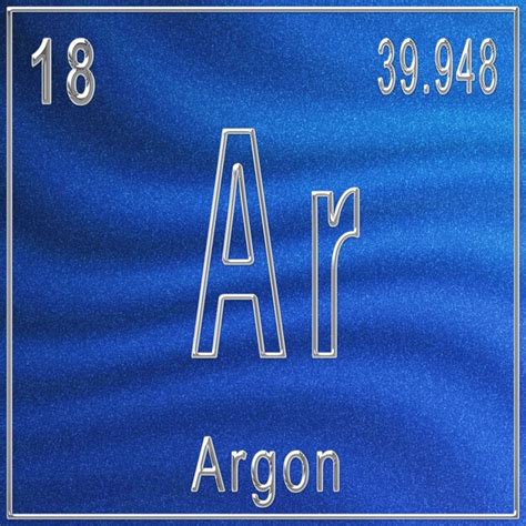 Premium Photo Argon Chemical Element Sign With Atomic Number And Atomic Weight