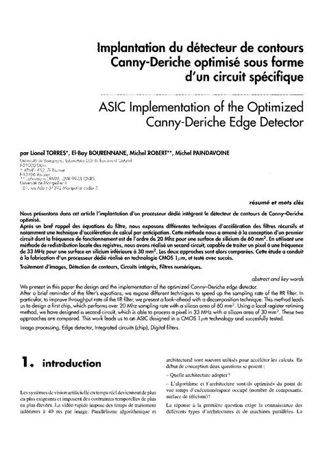 PDF Implantation dudétecteur de contours Canny Deriche DOKUMEN TIPS