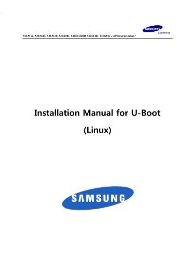 Installation Manual For U Boot Linux