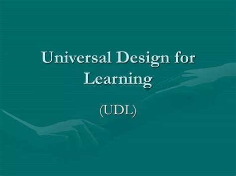 Ppt Universal Design For Learning Powerpoint Presentation Free