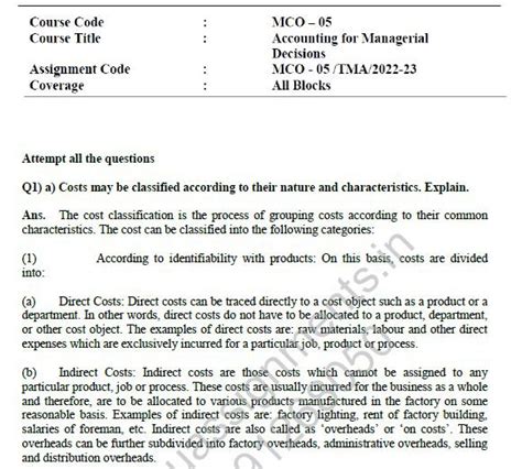 IGNOU MCO SOLVED ASSIGNMENT ENGLISH MEDIUM