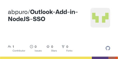 GitHub Abpuro Outlook Add In NodeJS SSO