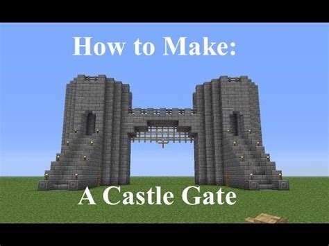 Build Castle Easy Fast Gate Minecraft Minecraft Castle Castle Gate Minecraft Castle