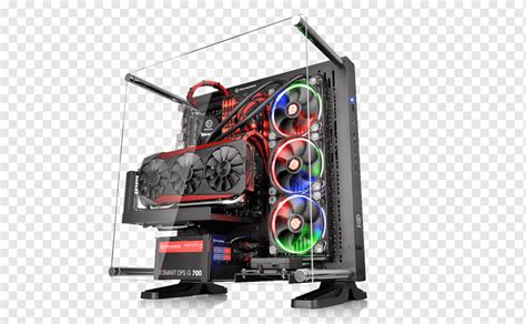 컴퓨터 케이스 및 하우징 전원 공급 장치 thermaltake commander ms i atx 아크릴 브랜드 기타 전자