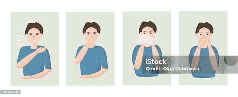 바이러스가 퍼지는 것을 방지하기 위해 재채기또는 기침을 올바르게 하는 방법 손이나 손수건으로 입을 덮습니다 감기와 질병을 가진