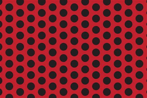 Simple Abstract Seamlees Black Polka Dot Pattern On Red Colour