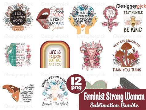 Feminist Strong Woman Sublimation Bundle Best Quality Design Bundle
