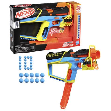 Nerf Rival Mirage Xxiv 800 Blaster 10 Nerf Rival Accu Rounds 2 Ways To Load 8 Round Removable