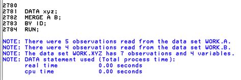 Solved I Am Not Able To Execute Merge Between Two Data Sets Sas Is Not Able Sas Support
