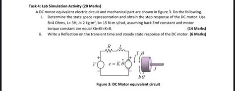 Solved Task Lab Simulation Activity Marks A DC Motor Chegg