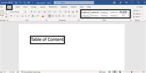 Guide To Create A Table Of Content In Microsoft Word
