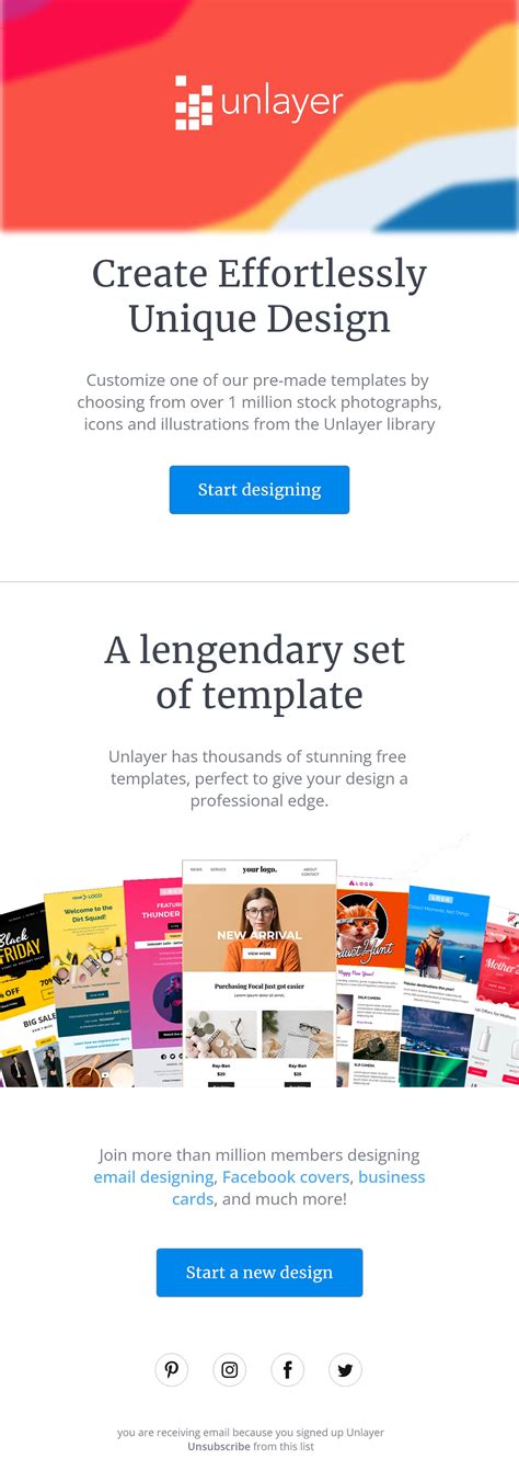 Unlayer Email Template On Behance