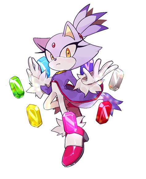 Blaze The Cat Sonic Drawn By Clamchips Danbooru