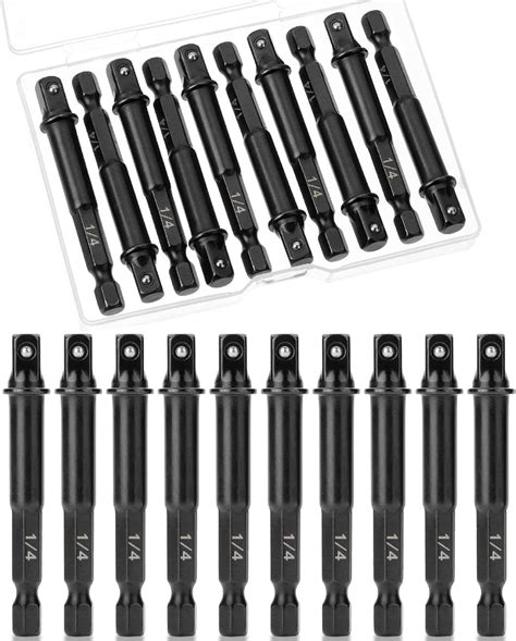 Bates Impact Adapter Square Socket Set 10 Pcs 14 Square Tip Drill