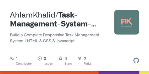 Github Ahlamkhalidtask Management System Html Css Javascript Build