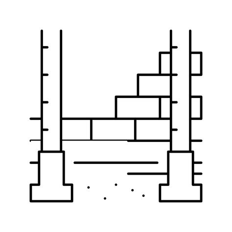 Columns Building Structure Line Icon Vector Illustration Vector Art At Vecteezy