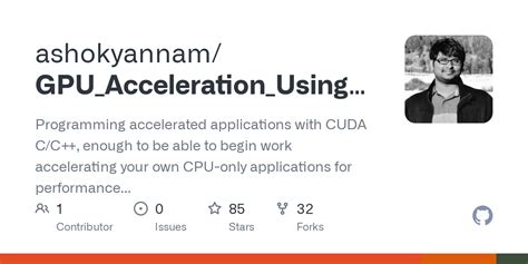 Github Ashokyannam Gpu Acceleration Using Cuda C Cpp Programming Accelerated Applications