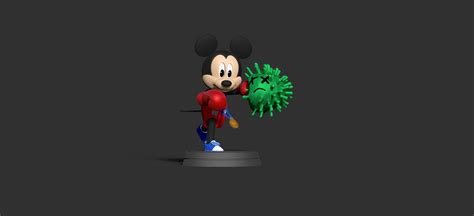 Mickey Mouse Boxing 3d Model By Bon Bon Art