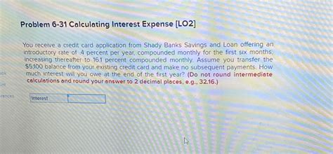 Problem 6 31 ﻿calculating Interest Expense Lo2 You