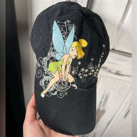 Disney Accessories Vtg Tinkerbell Disney World Hat Baseball Cap Adult Wdw Tink Embellished