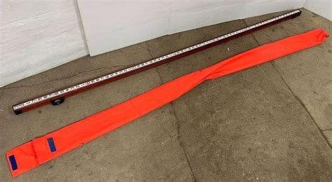 Vintage John Woods Surveyors Telescoping Measuring Stick With Bag Made