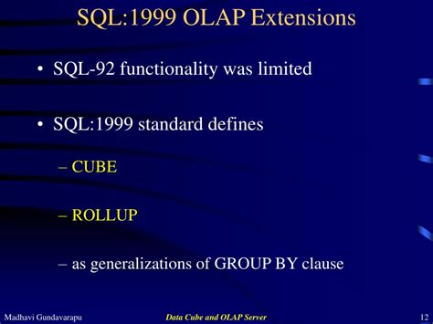 Ppt Data Cube And Olap Server Powerpoint Presentation Free Download