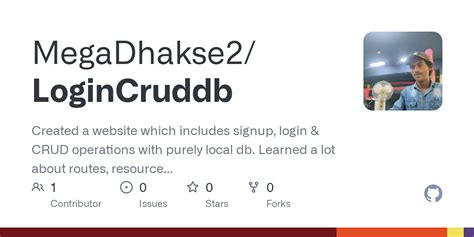 Github Megadhakse2logincruddb Created A Website Which Includes Signup Login And Crud