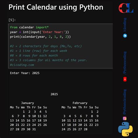 Python Coding On Linkedin Print Calendar Using Python Python Coding On Linkedin Print Calendar Using Python