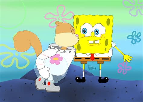 Sandy Kissing SpongeBob Redo By Iedasb On DeviantArt