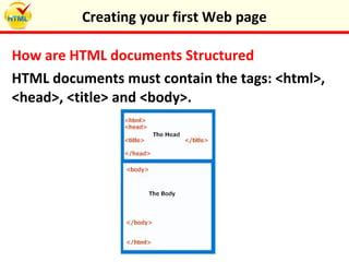 Creating Your First Web Page PPT