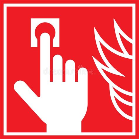 Fire Alarm Hand Activate Emergency Fire Alarm Push Button Fire Alarm Sign Safety Warning Icon