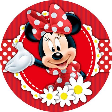 Floral Round White Birthday Mini Mouse Backdrop Lofaris Mickey Mouse Birthday Decorations