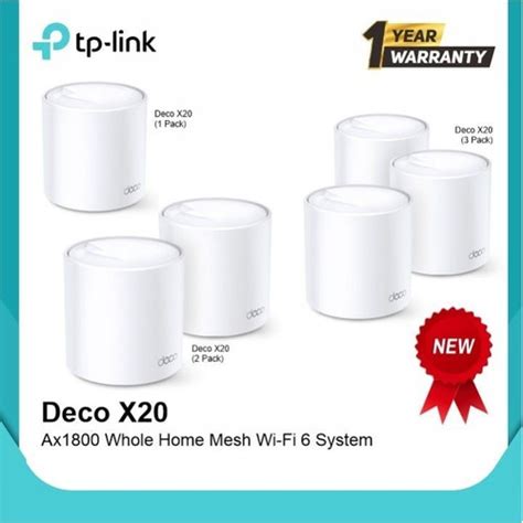 Jual Router TP LINK DECO X20 AX1800 Whole Home Mesh WiFi 6 System 1 Pack Jakarta Pusat