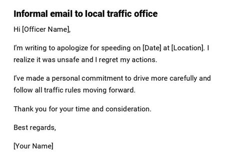 Apology Letter For Speeding