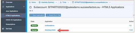 Create Html5 Based Successfactors Extension App Us Sap Community