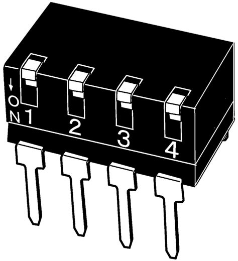 A6tr 4101 Omron Omron 4 Way Through Hole Dip Switch Spst Lever Actuator 707 7408p Rs