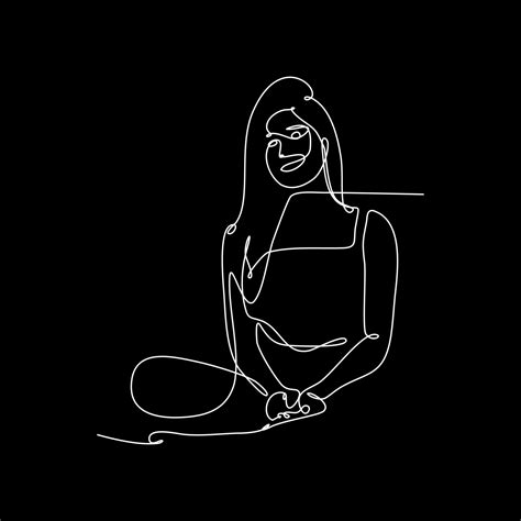 Vector Continuous Line Sexy Female Model Vector Art At Vecteezy