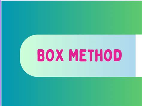 Algebra Boxarray Grid Method Teaching Resources