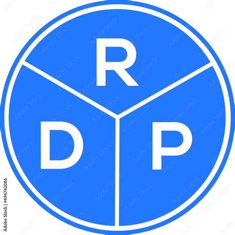 RDP Letter Logo Design On White Background RDP Creative Circle Letter Logo Concept RDP Letter