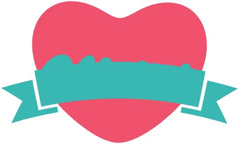 Pink Heart With Blank Ribbon For Love Concept 24284022 Vector Art At Vecteezy