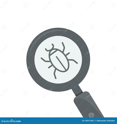 bug searching icon on white background bug searching icon for infographic website or app
