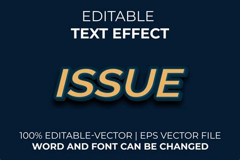 Issue Text Effect Easy To Edit Vector Art At Vecteezy