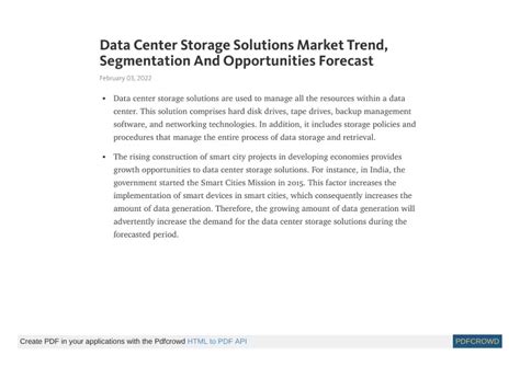 Ppt Data Center Storage Solutions Market Share Insights By 2030 Powerpoint Presentation Id